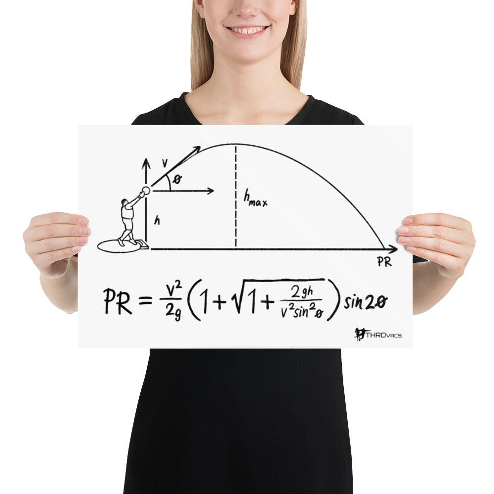 Projectile Equation -Poster – THROvacs LLC